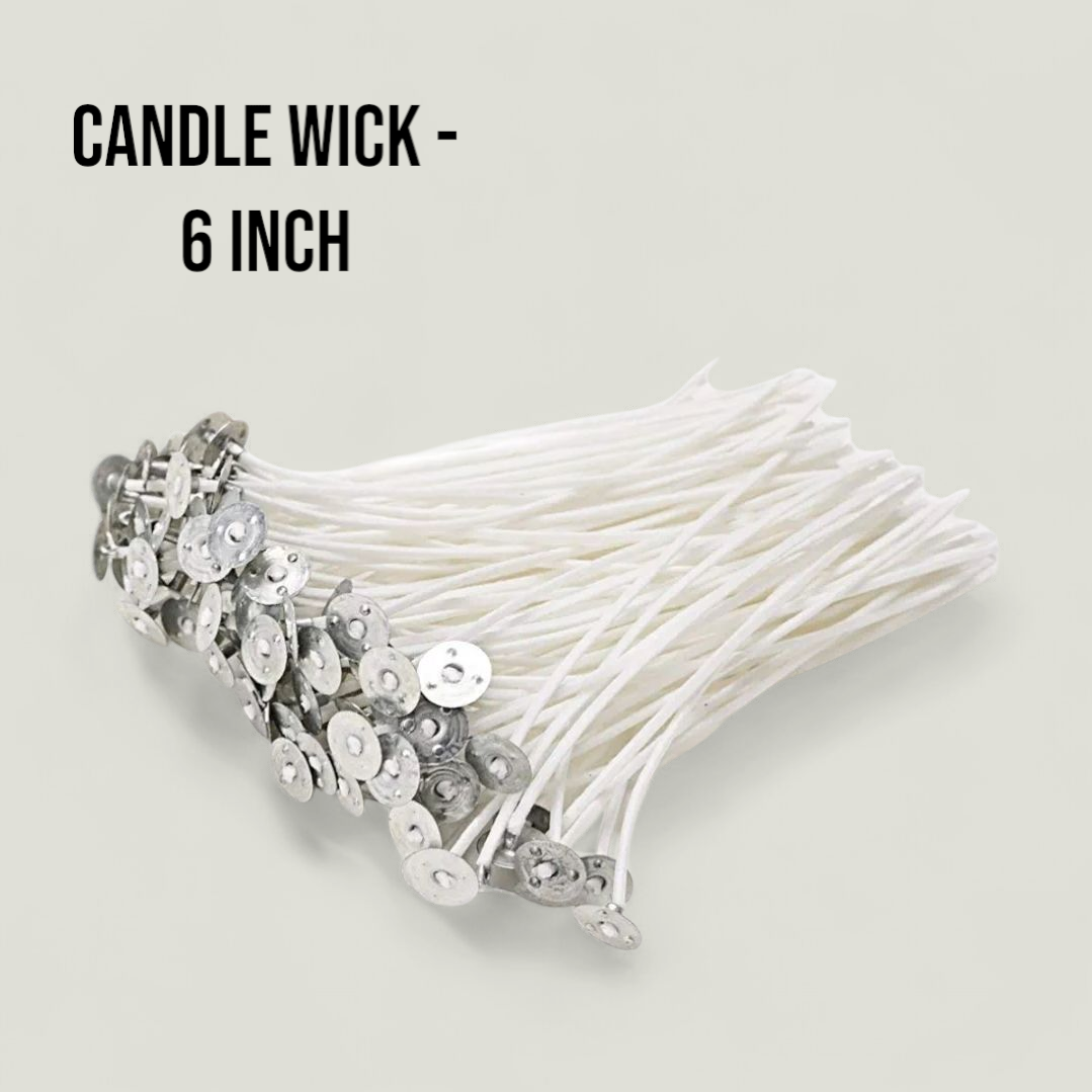6 Inch Cotton Candle Wicks | Pre-Cut Wicks for Extra Large Candles ...